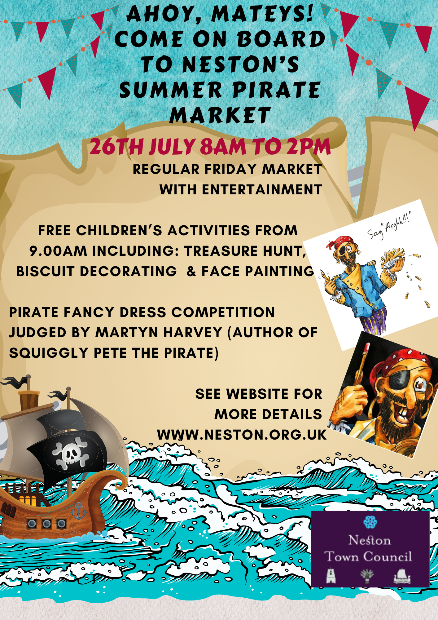 Avast Ye! Neston’s Friday, Pirate Themed Summer Market. 26th July 8 ...